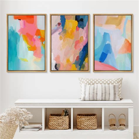 IDEA4WALL Vibrant Multicolor Paint Stroke Shapes Abstract Colorful