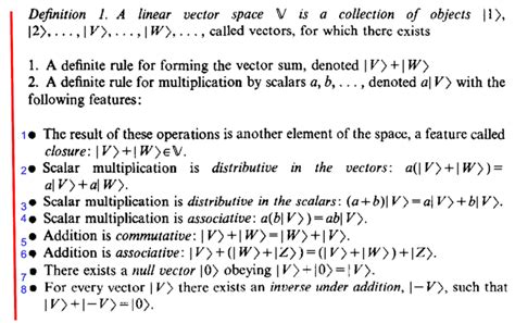 functions forming a vector space