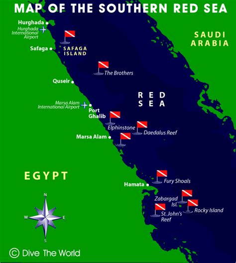 Red Sea Underwater Map