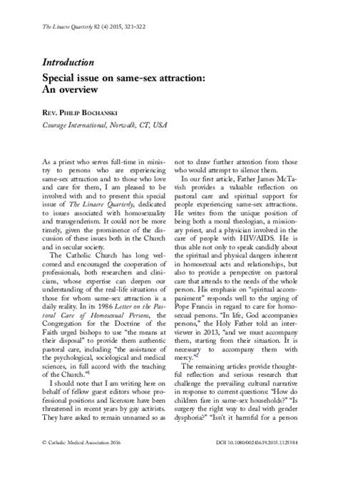 Pdf Special Issue On Same Sex Attraction An Overview