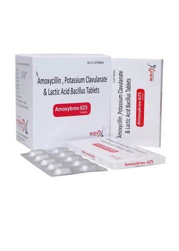 Amoxycillin 500mg Clavulanic Acid 125mg Tablets 625 Mg At 2800 Box
