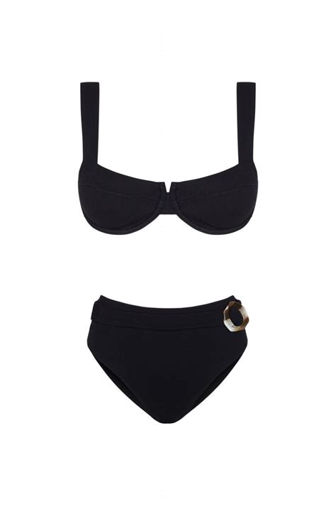 Bikini Balconette Nero High Robin Collection