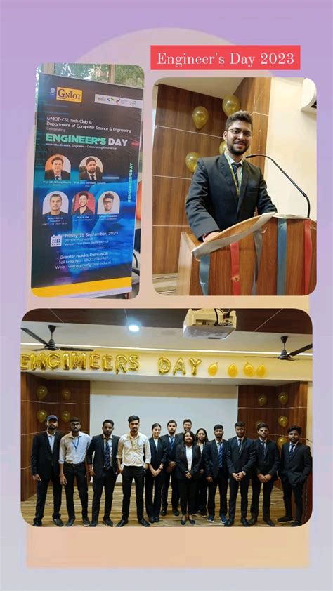 Atharv Goswami On Linkedin Engineers Day Celebration By Our Gniot Cse