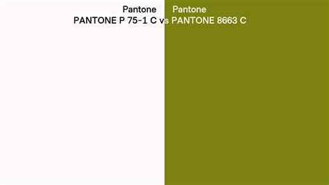 Pantone P 75 1 C Vs Pantone 8663 C Side By Side Comparison