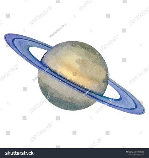 Realistic Vector Illustration Saturn Planet Isolated Stock Vector Royalty Free 2177058213