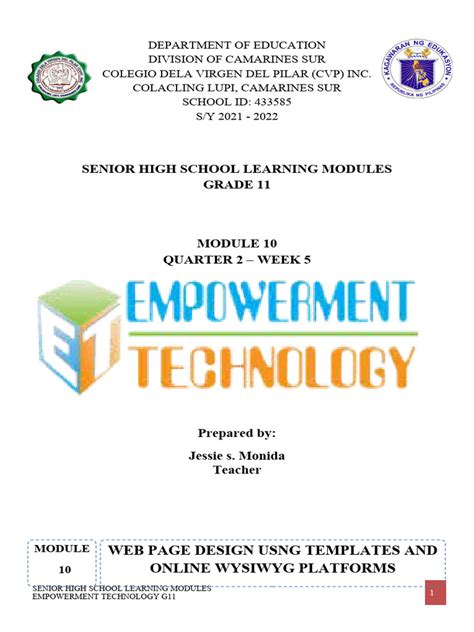 Q2 Module 10 Emptech Pdf Html Websites