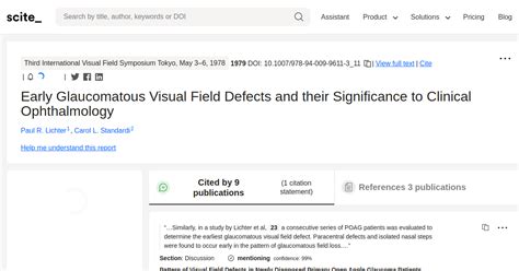 Early Glaucomatous Visual Field Defects And Their Significance To