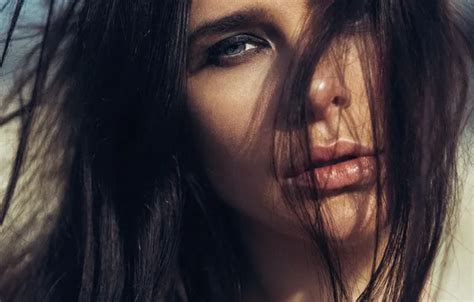 Wallpaper Look Girl Hair Portrait Brunette Lips Photographer