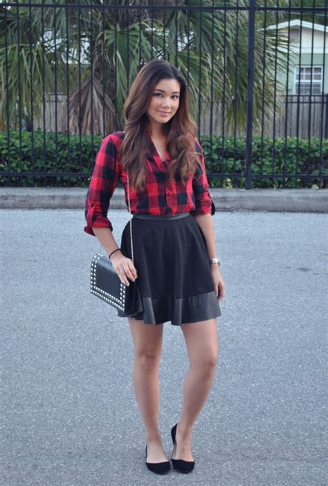 Raspberry Jam Outfit 121 Plaid Button Up Shirt Skirt Outfits