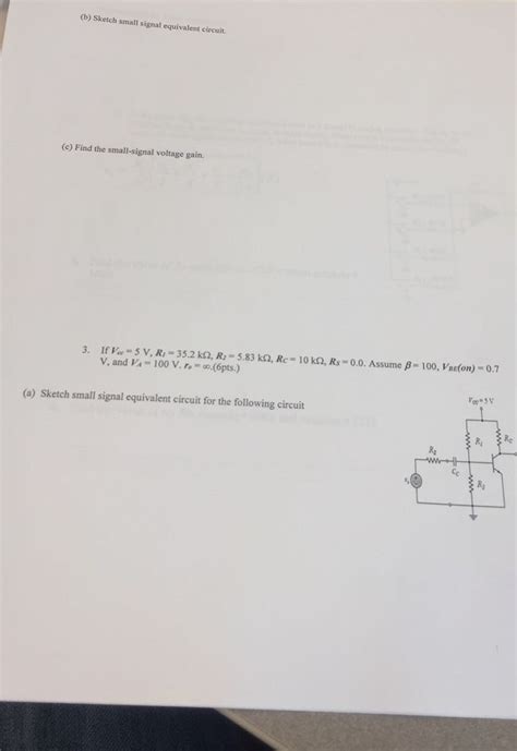 Solved The Transistor Parameters Are The Circuit Shown Chegg