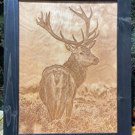 Elk Wood Carving Etsy