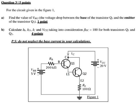 Solved For The Circuit Given In Figure 1 Find The Value Of V The Voltage Drop Between The