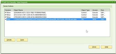 SAP GUI Security Troubleshooting