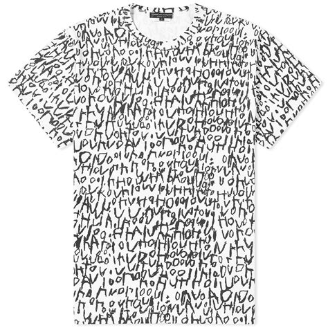 Comme Des Garçons Homme Plus Print E T Shirt Whiteblack End Kr