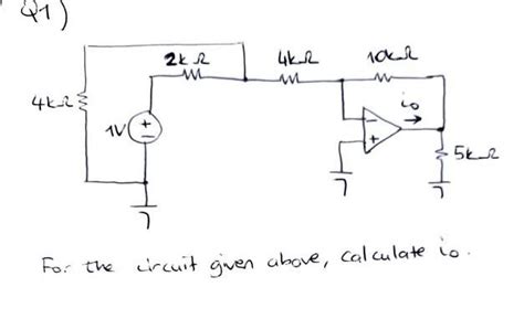 Solved For The Circuit Given Above Calculate Io Chegg