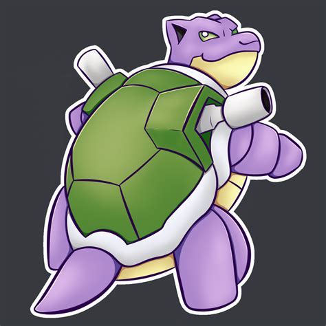 Pokemon 009 Shiny Blastoise By Catbwead On Deviantart