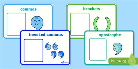 Editable Punctuation Characters Group Signs Lehrer Gemacht