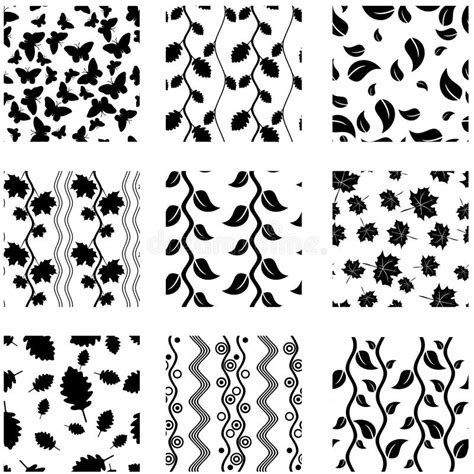 Seamless Textures And Patterns Stock Illustration Illustration Of Black Patterns 32899361