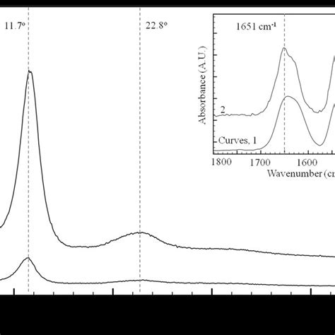Wide Angle X Ray Diffraction Patterns And Ft Ir Spectra Inset Amide I