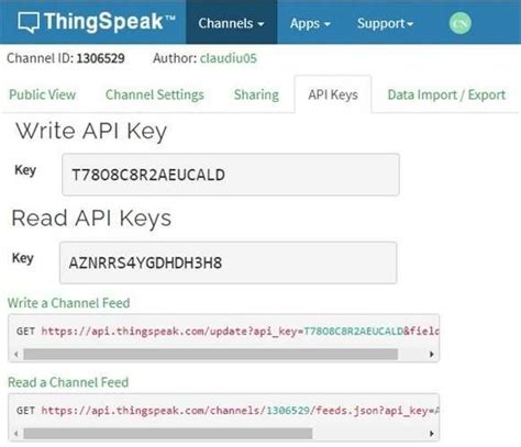 Configuration Settings Of The IoT Server For Read Write Channel