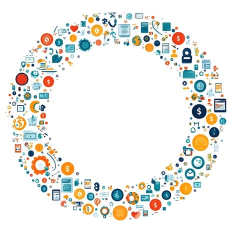 Flat Quantum Computing And Dollar Symbols Frame Concept As A Futuristic