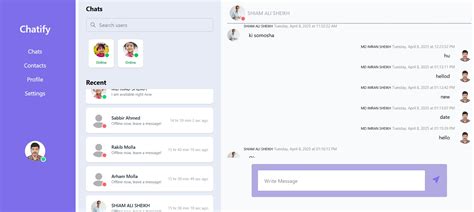 Github Mdimranictiu Chatify Client Chatify Is A Real Time Chat Application I Took A Decesion