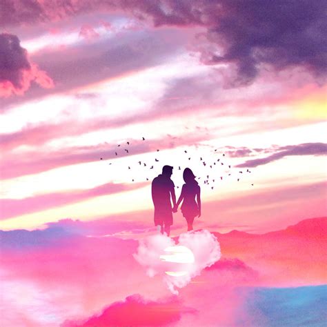 Couple Wallpaper 4k Surreal Lovers Above Clouds