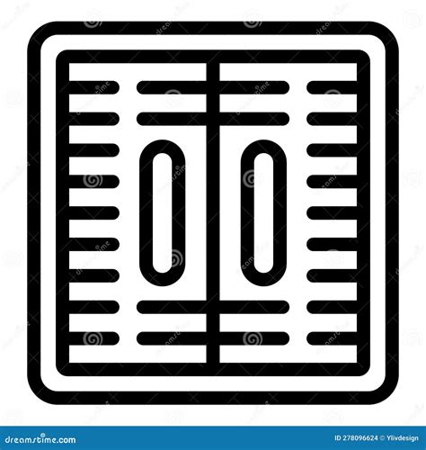 Door Bunker Icon Outline Vector Room Shelter Stock Illustration