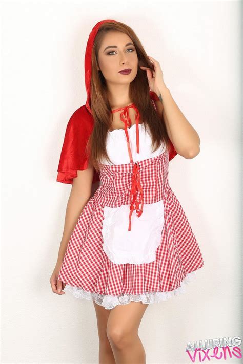 Lilly Goes Commando In Her Little Red Riding Hood Costume For Halloween
