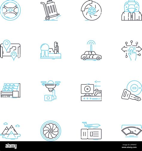 Package Delivery Linear Icons Set Express Courier Delivery Tracking Logistics Dispatch