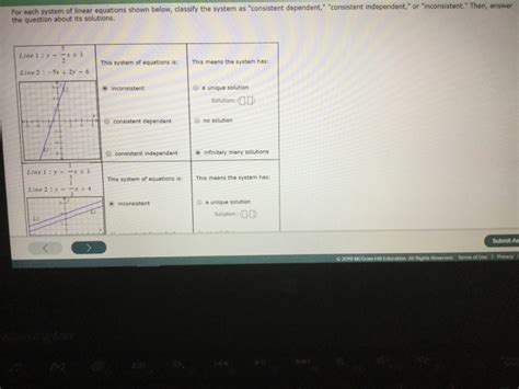 solved then answer for each system of linear equations
