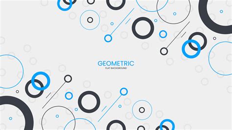 Abstract Geometric Flat Background With Circle Object Vector Art At Vecteezy