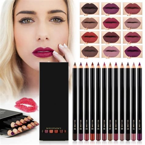 12 Color Lip Liner Pencil Waterproofs Not Easy To Lose Color Lip Liner