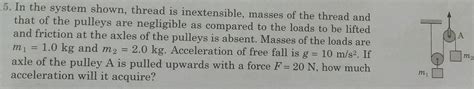 [answered] 15 In The System Shown Thread Is Inextensible Masses Of The