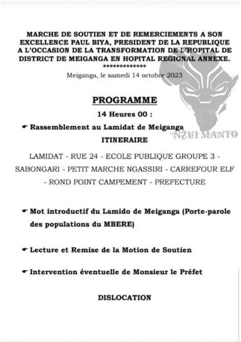 Marche De Remerciements à Paul Biya Pour Transformation De Lhôpital