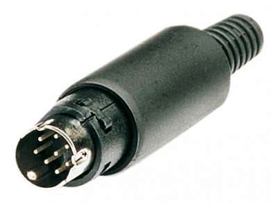 Штекер Mini DIN 8-pin, Ni/Pl | купить, цена 75 руб.