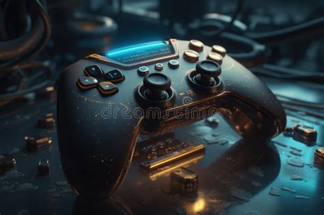 Game Controller Joystick Pad Generate Ai Stock Illustration Illustration Of Entertainment