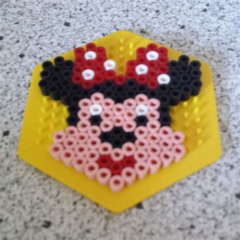 Minnie Mouse Hama Perler Beads By Lauras Perler Perler Bead Patterns