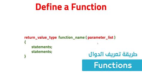 29 كورس البرمجة للمبتدئين C طريقة تعريف الدوال الخاصة واستخدامها