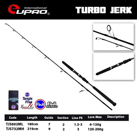 Jual Joran Eupro TURBO JERK Jigging Spinning Rod Shopee Indonesia