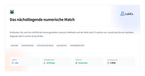 Das Nächstliegende Numerische Match Labex