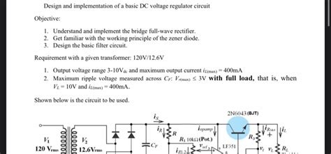 Solved Design And Implementation Of A Basic DC Voltage Chegg Com