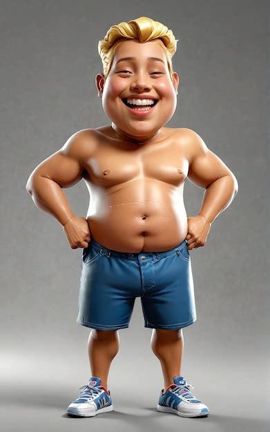 Premium Photo A Cartoon Character With A Big Belly