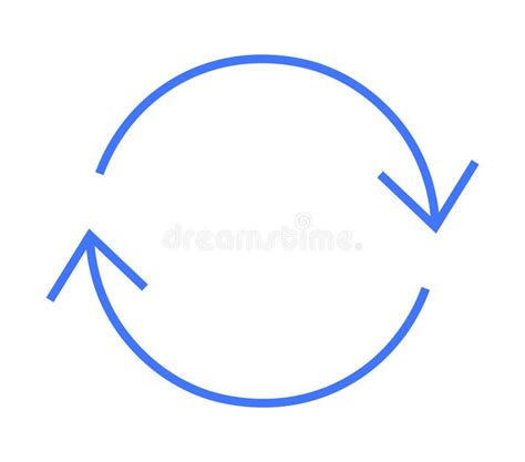 Blue Circular Arrows Indicating Continuous Refresh Or Repeat Process In