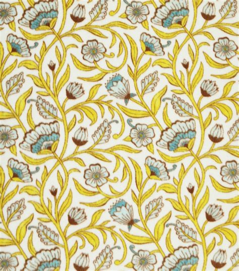 Yellow Scrolly Anti Pill Plush Fleece Fabric Joann