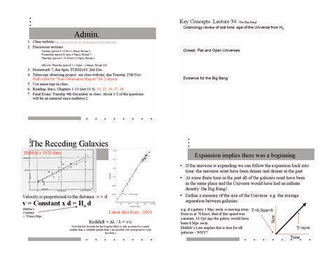 The Receding Galaxies Key Concepts Ast 1002 Docsity