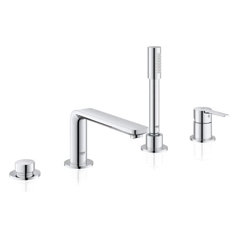 4 Hole Single Handle Deck Mount Roman Tub Faucet With 175 Gpm 66 L