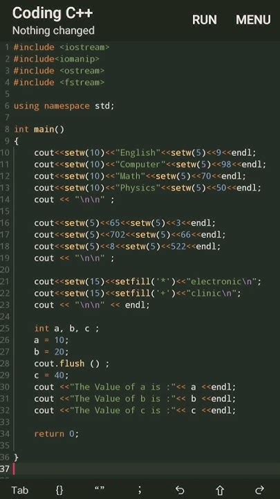 To Demonstrate Different Manipulators Setw Setfill Endl Flush In C Youtube