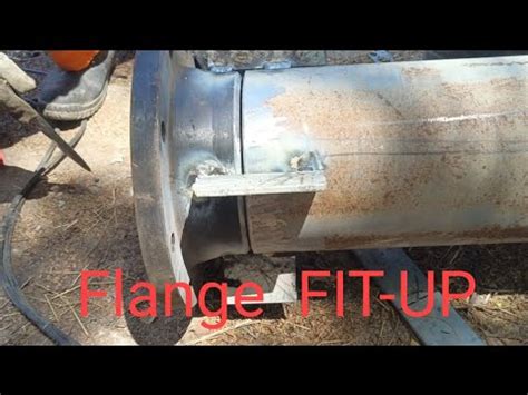 How to fit up a Flange to a Pipe Rolling pipe to flange fit up फलज