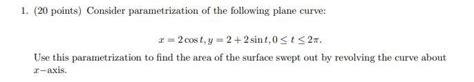 Solved Points Consider Parametrization Of The Chegg
